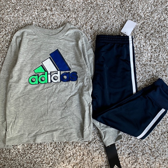 adidas | Matching Sets | New Kids Boys Adidas Matching Set Grey And ...